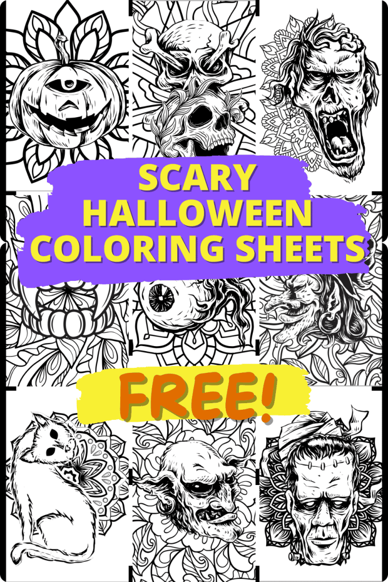 Halloween Coloring Pages Scary Monsters (Free Halloween Printables for ...